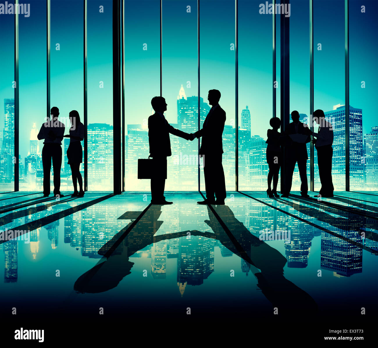 Corporate Business Team Connection Discussion Working Concept Stock ...