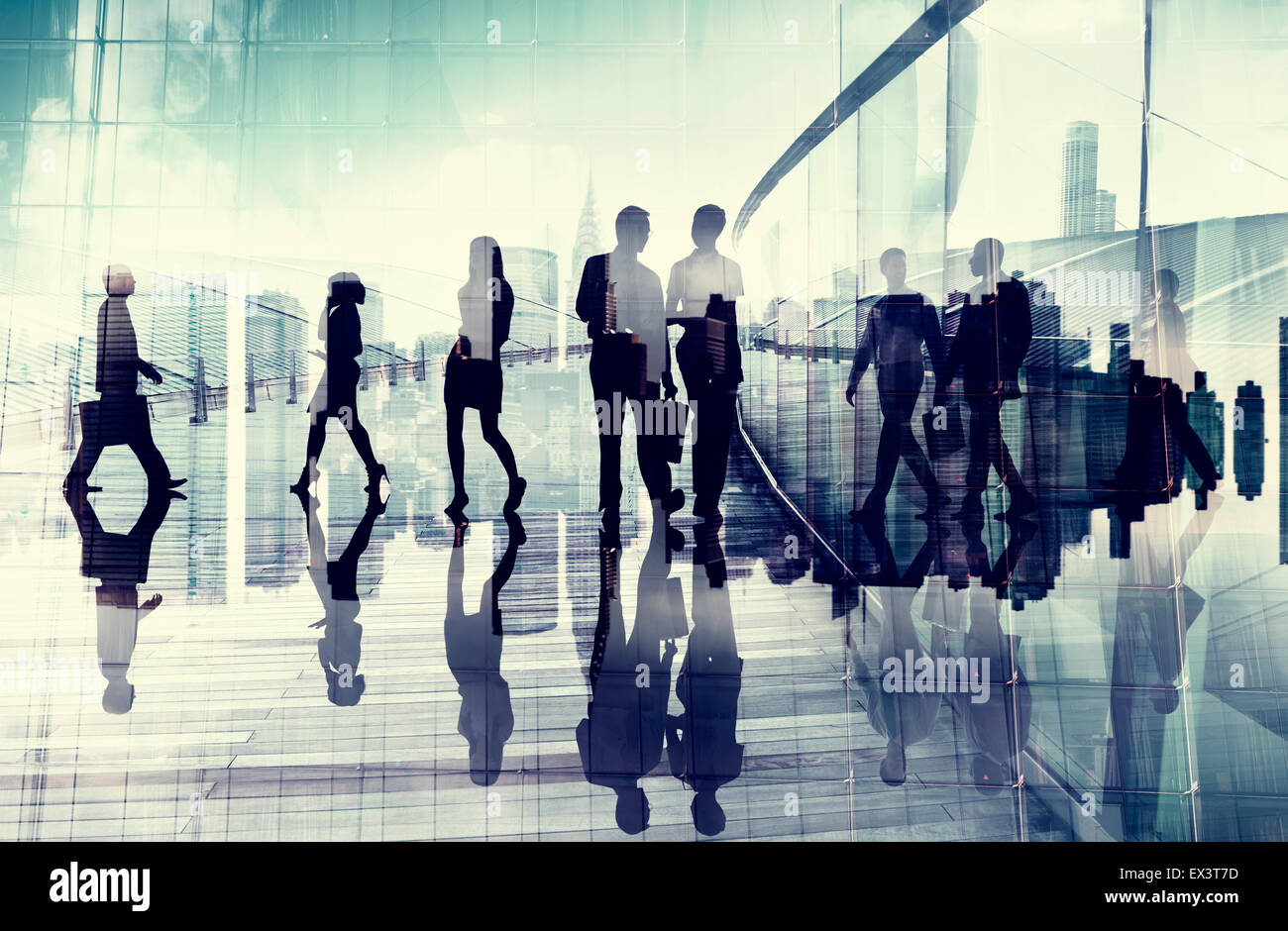 Business People Talking Commuter Rush Hour Concept Stock Photo - Alamy