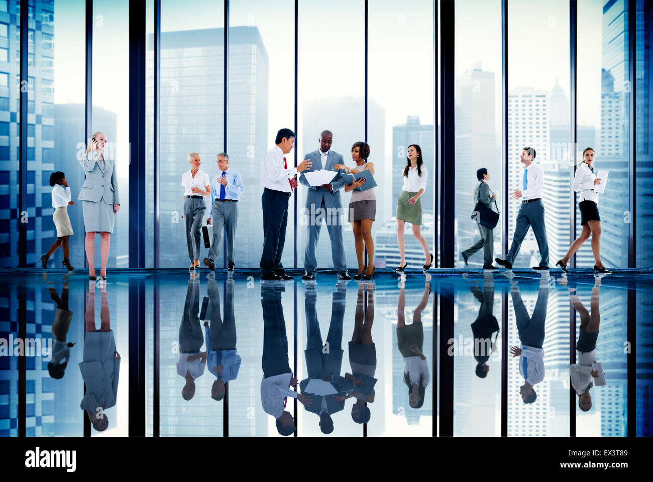 Corporate Business Team Connection Discussion Working Concept Stock ...