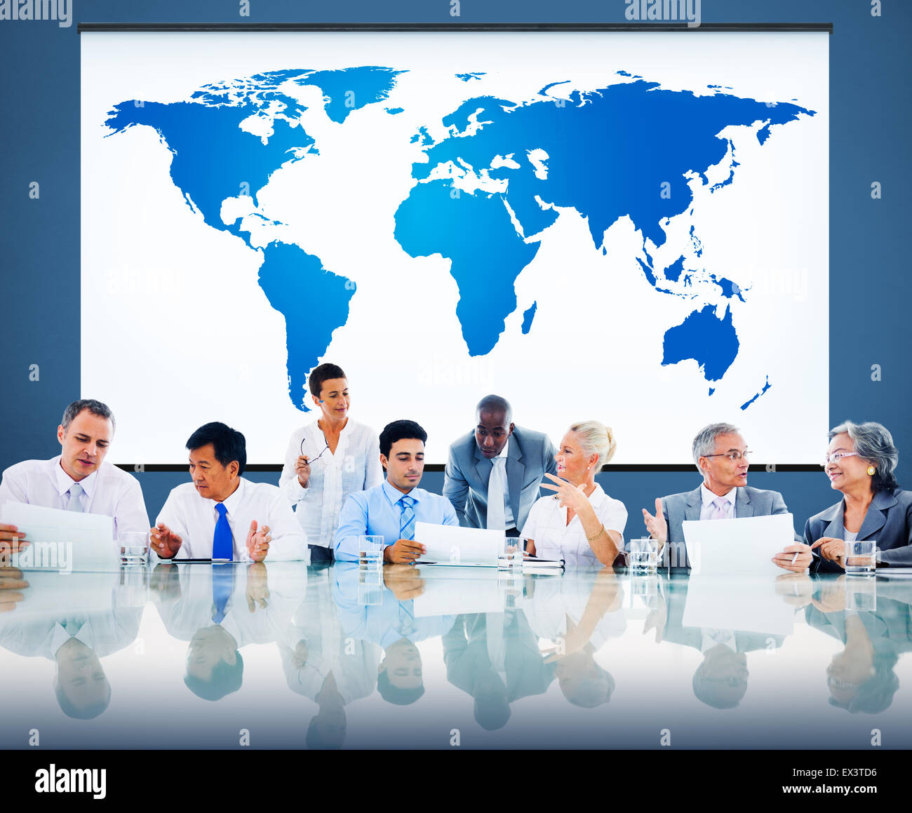 World Global Cartography Globalization Earth International Concept ...