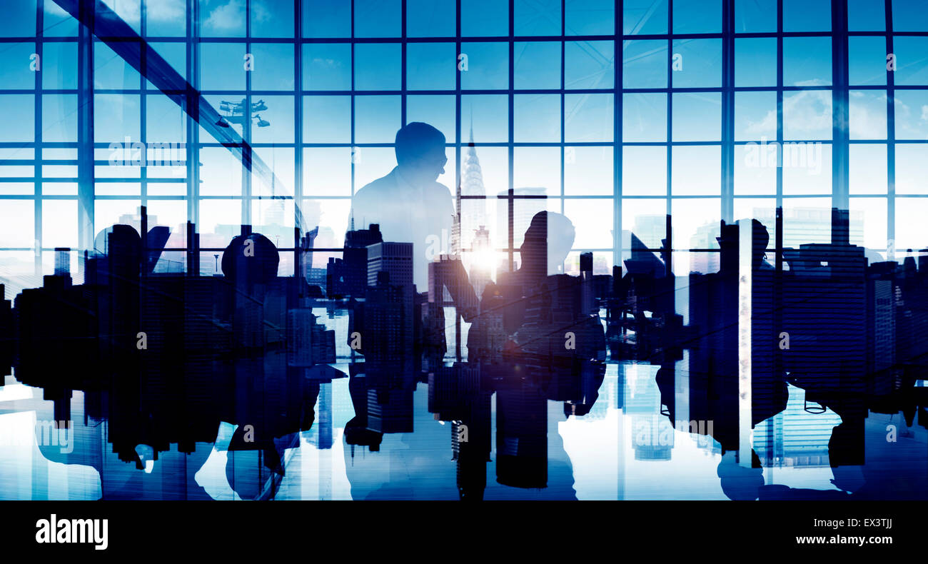 Business People Conference Meeting Seminar Team Teamwork Concept Stock ...