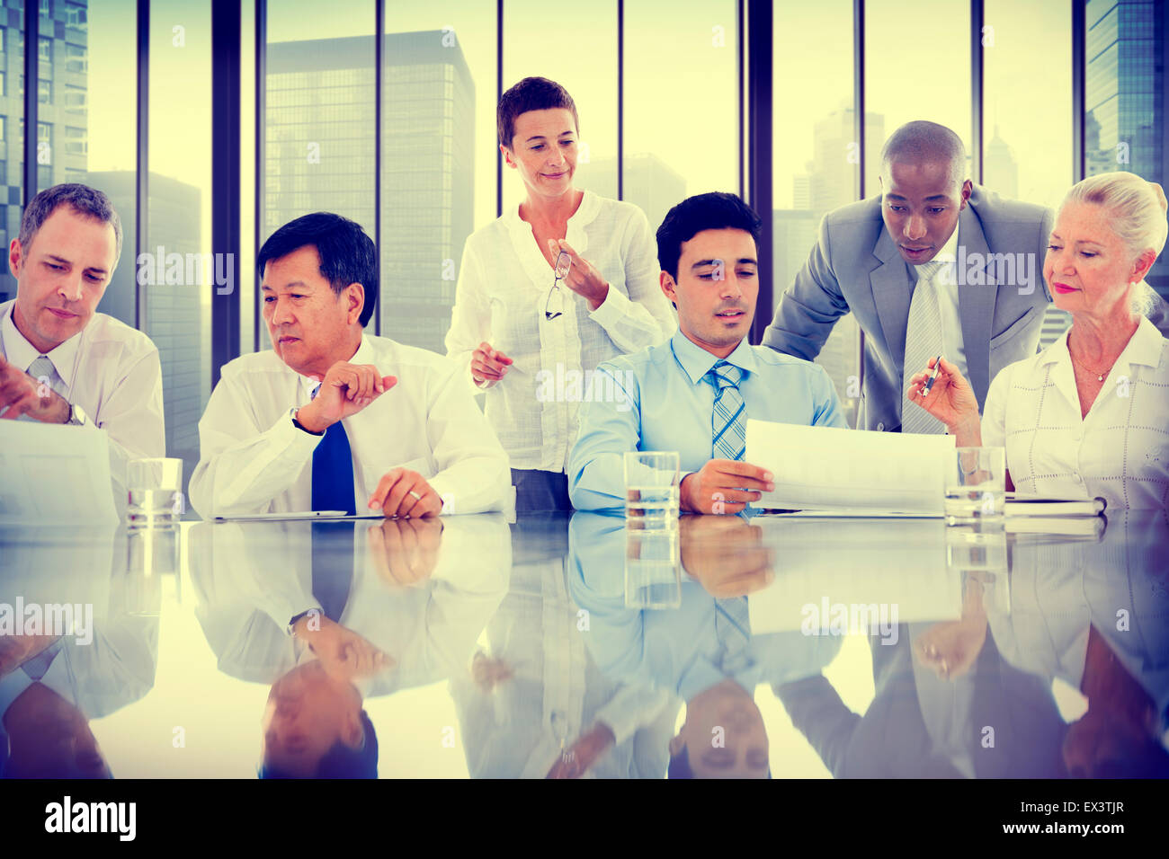Business People Meeting Communication Discussion Working Office Concept ...