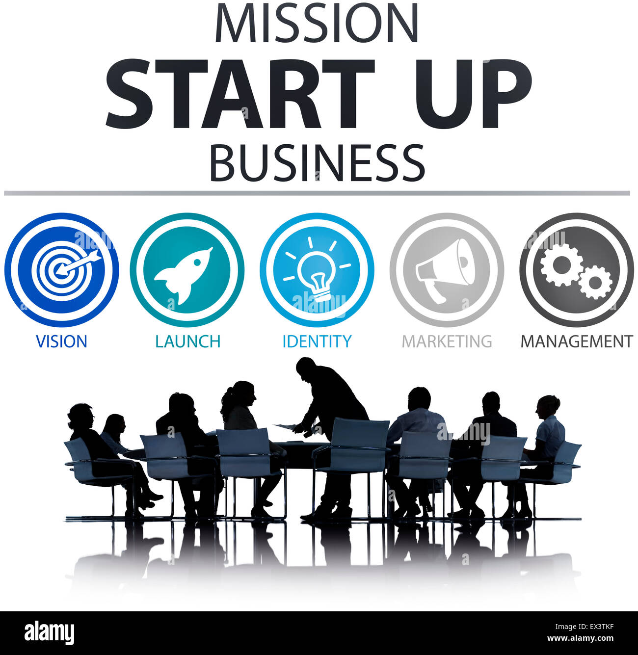 Mission Start Up Business Launch Team Success Concept Stock Photo - Alamy