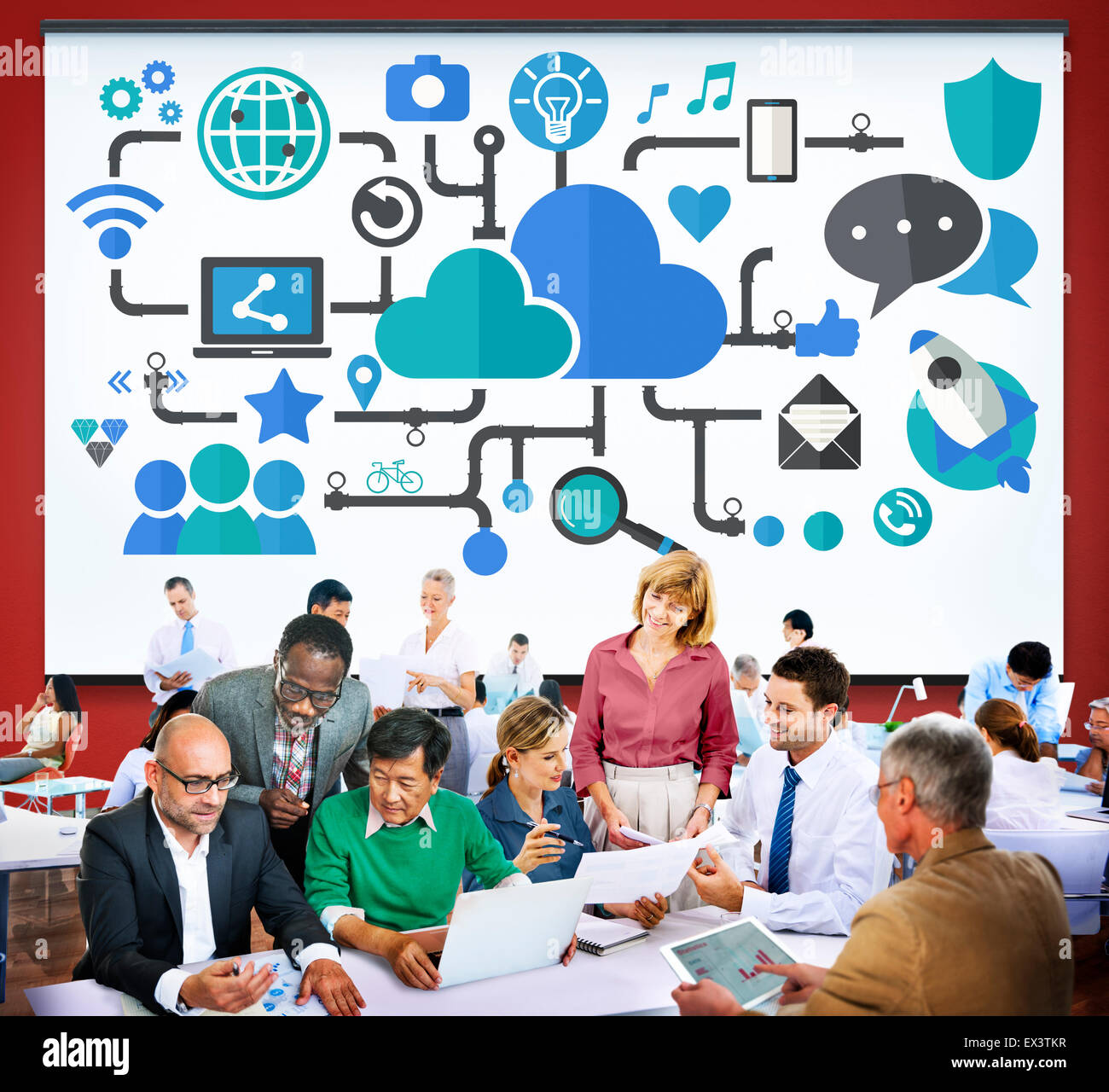 Social Media Social Networking Technology Connection Concept Stock ...