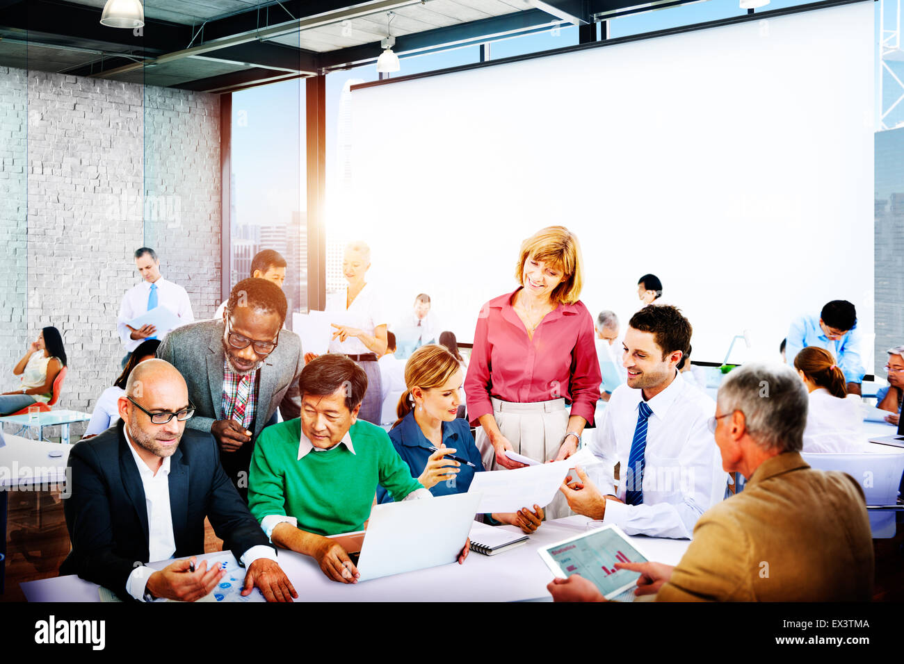 People Meeting Confernece Teamwork Discussion Concept Stock Photo - Alamy
