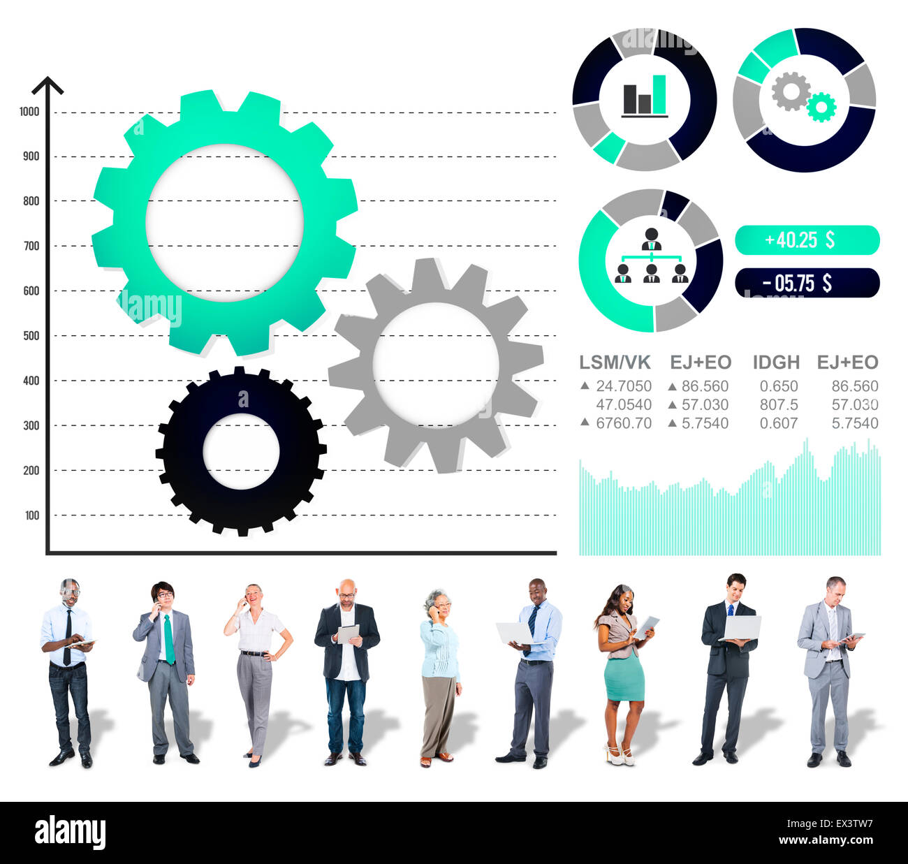 Teamwork Collaboration Strategy Business Marketing Concept Stock Photo ...