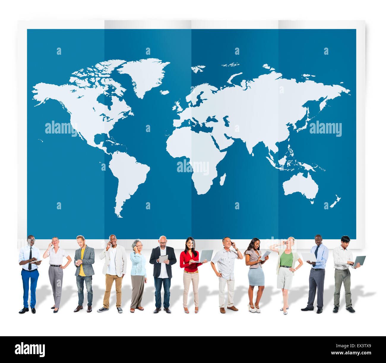 Globalization map Cut Out Stock Images & Pictures - Alamy