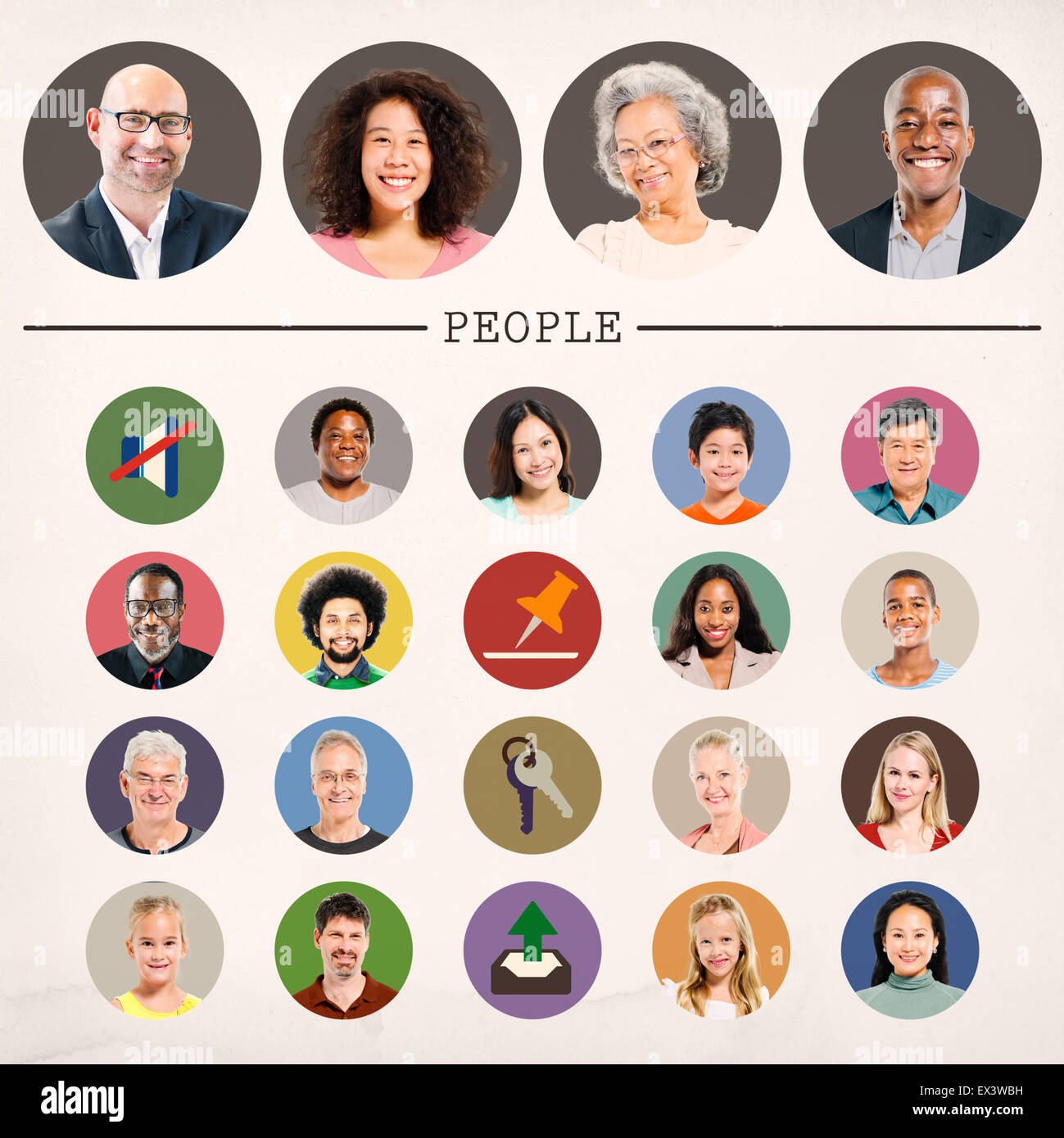 Faces People Diversity Community Portrait Concept Stock Photo - Alamy