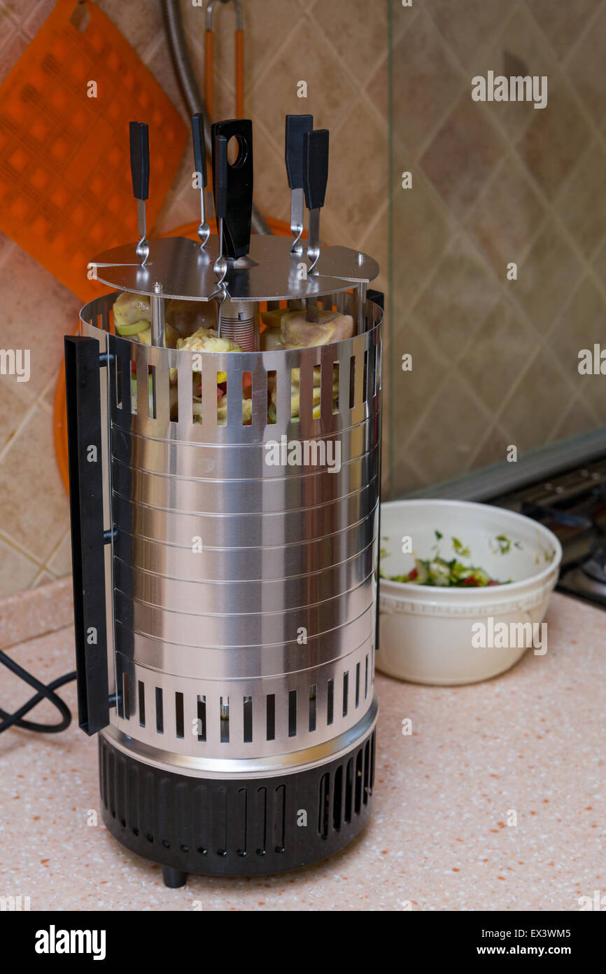 Electric barbecue for cooking in domestic kitchen Stock Photo - Alamy