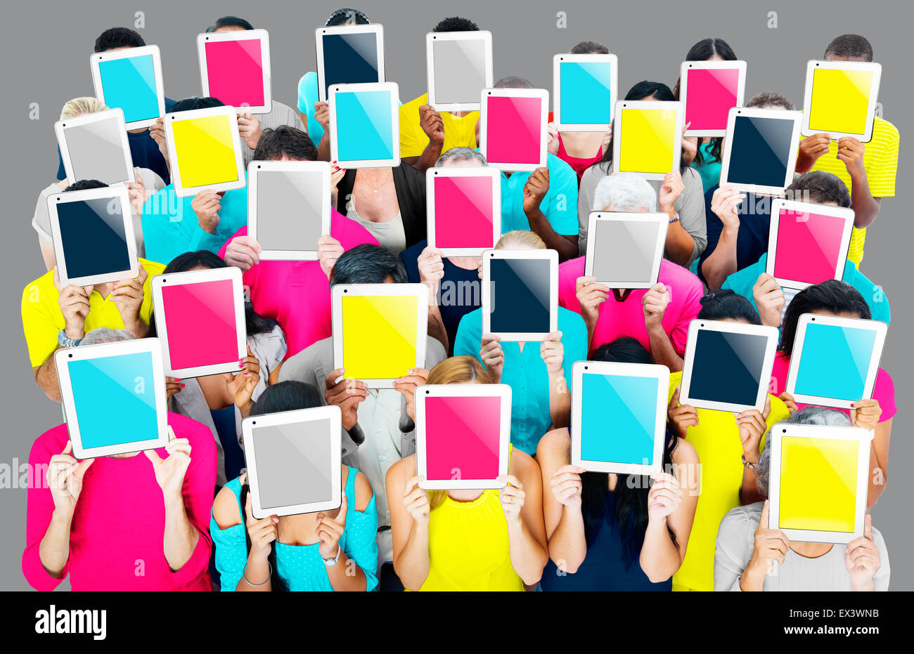 Group of People Digital Tablet Networking Technology Concept Stock ...