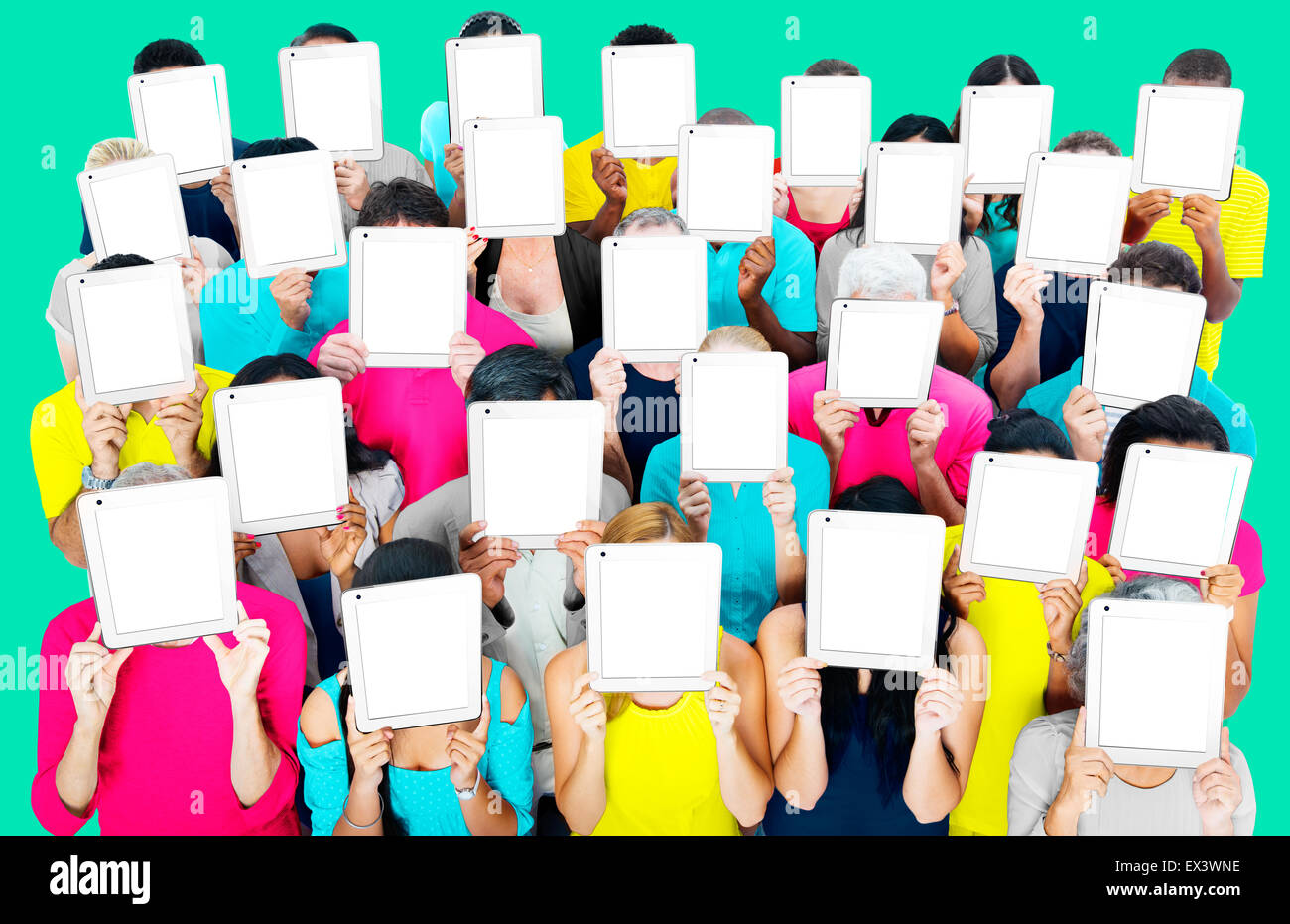 Group of People Digital Tablet Networking Technology Concept Stock ...