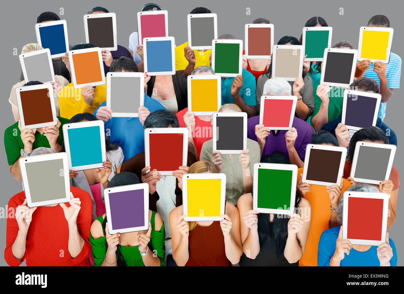 Group of People Digital Tablet Networking Technology Concept Stock ...