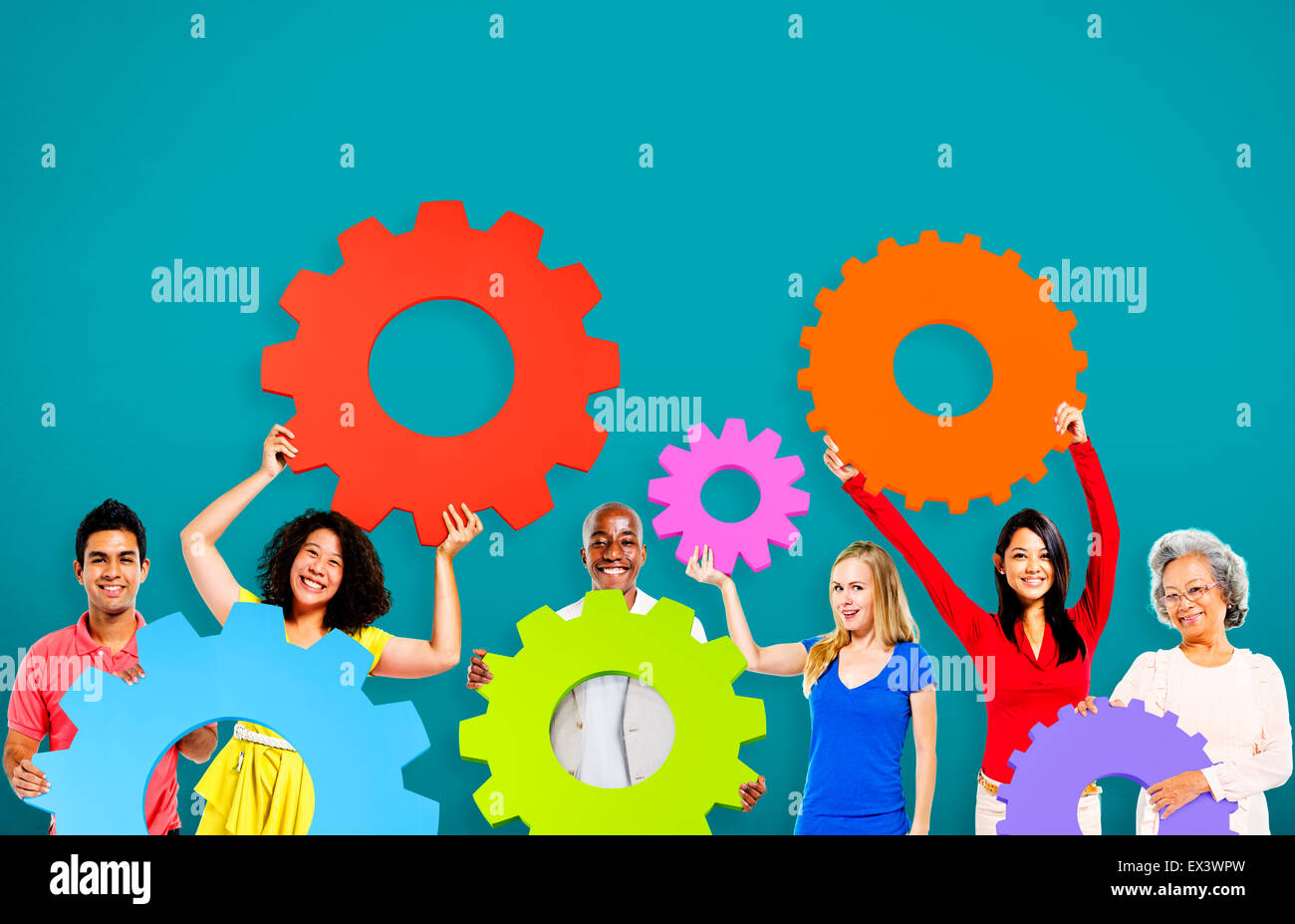 Gear Connection Collaboration Corporate Team Concept Stock Photo - Alamy
