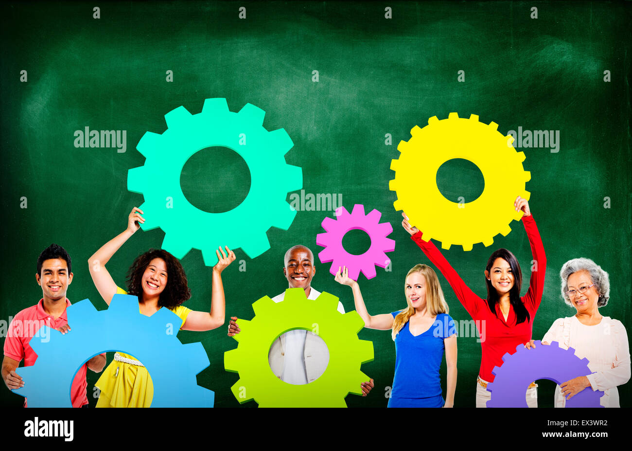 Gear Connection Collaboration Corporate Team Concept Stock Photo - Alamy