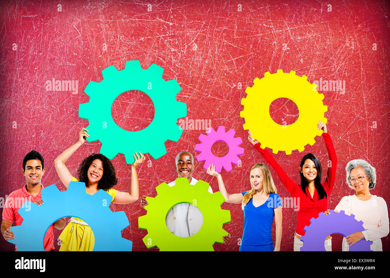 Gear Connection Collaboration Corporate Team Concept Stock Photo - Alamy