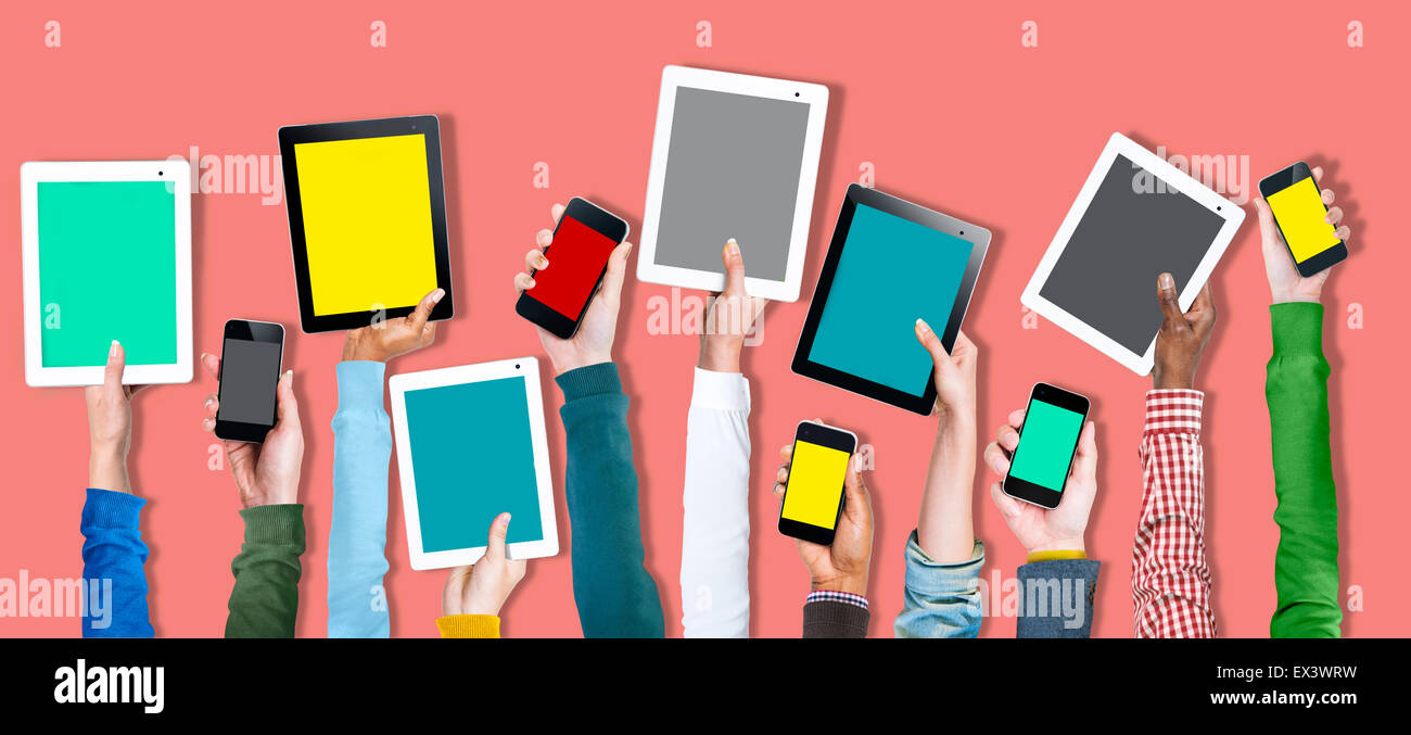 Digital Device Online Technology Social Media Concept Stock Photo - Alamy