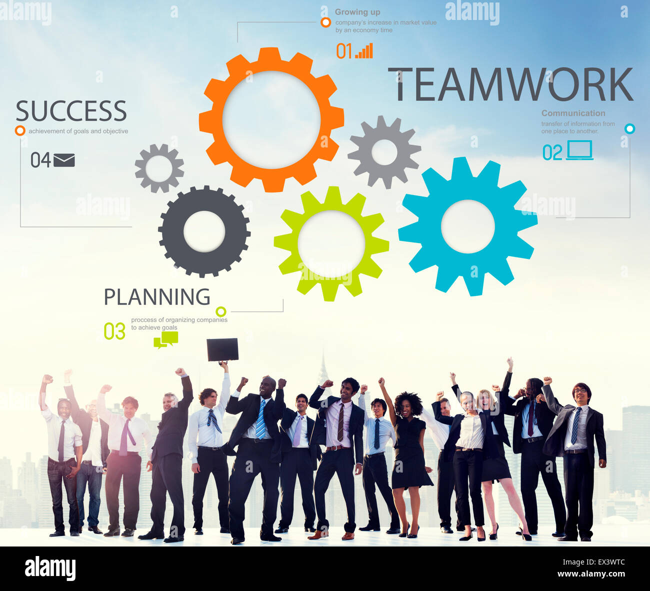 Teamwork Team Collaboration Connection Togetherness Unity Concept Stock ...