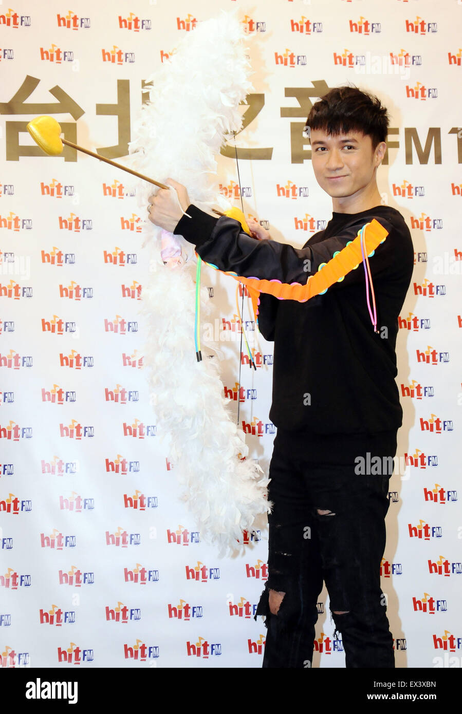Taipei. 6th July, 2015. Hong Kong singer Leo Ku attends a promotion ...