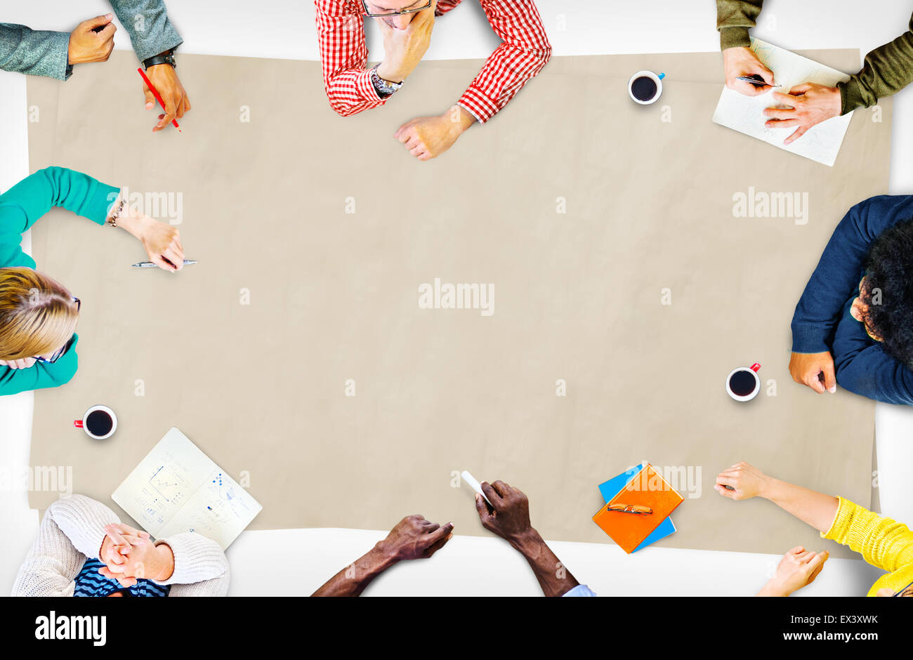 Team Teamwork Discussion Meeting Planning Concept Stock Photo - Alamy