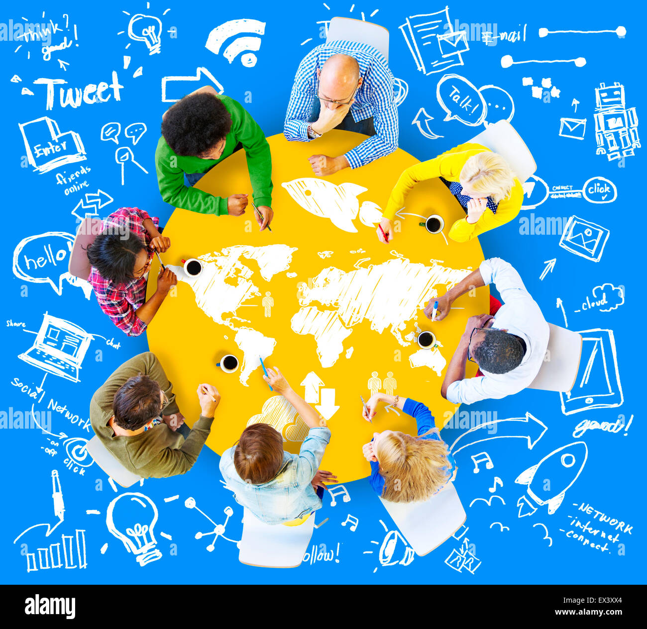 Corporate Business Team Connection Discussion Working Concept Stock ...