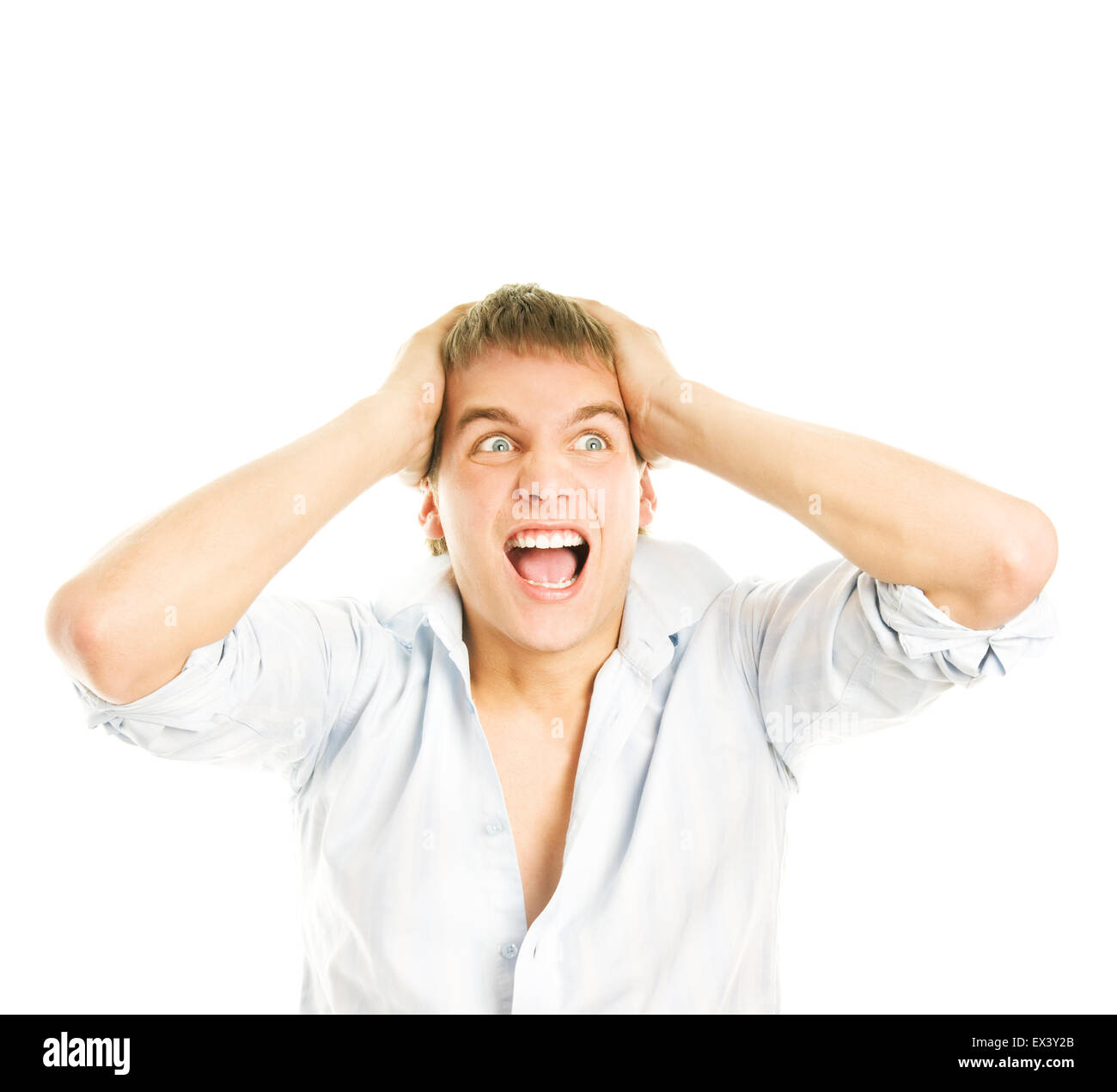 Crazy young man in Cut Out Stock Images & Pictures - Alamy