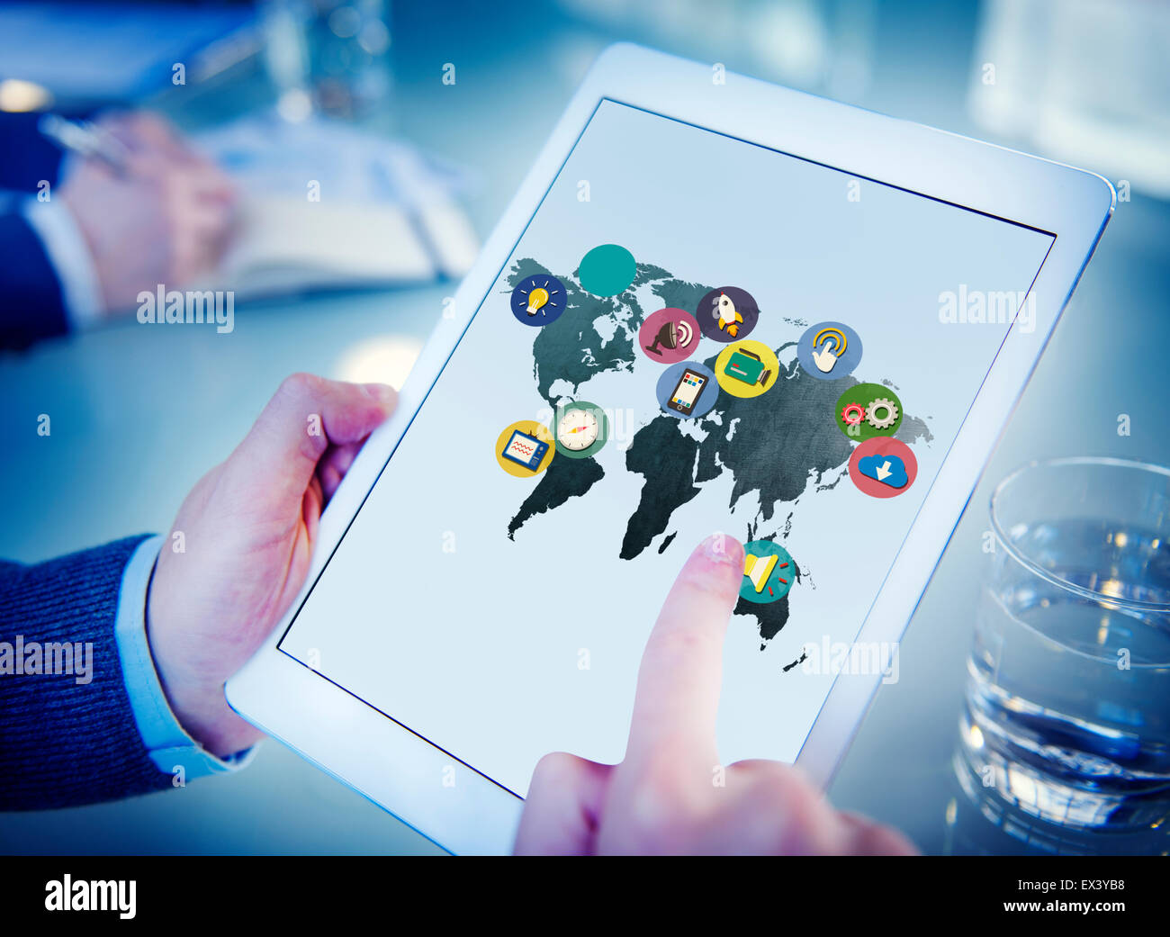 Global Media Social Media International Connection Concept Stock Photo ...