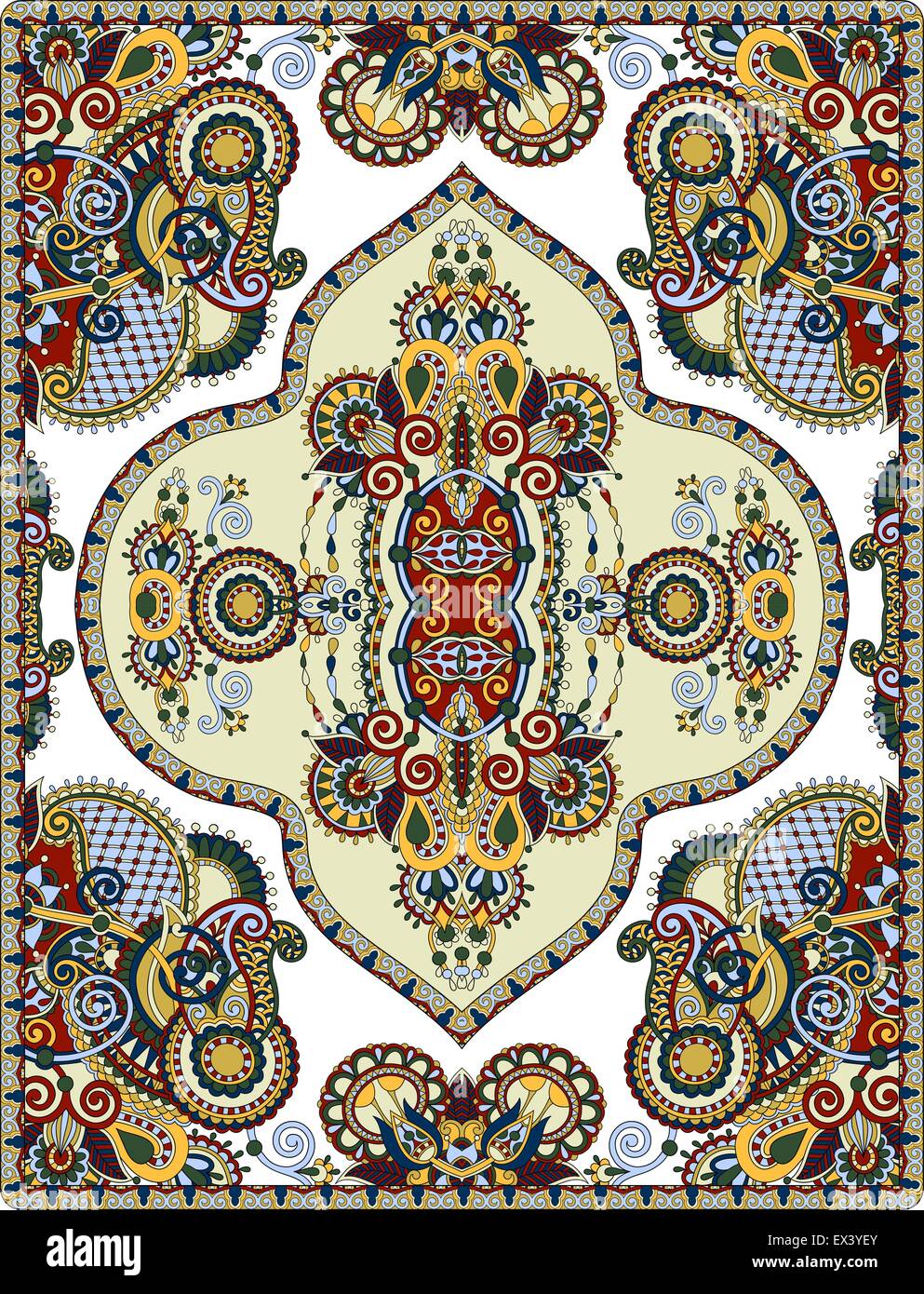 elaborate original floral large area carpet design for print Stock ...