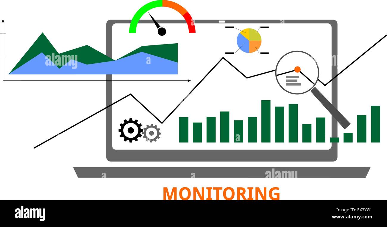 An illustration showing a monitoring concept Stock Vector Image & Art ...
