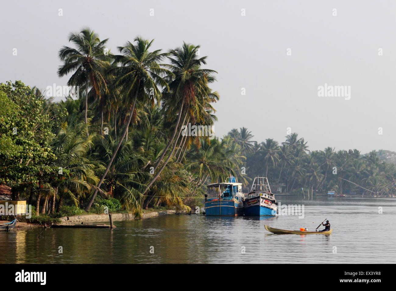 Kerala backwater scene Stock Photo - Alamy
