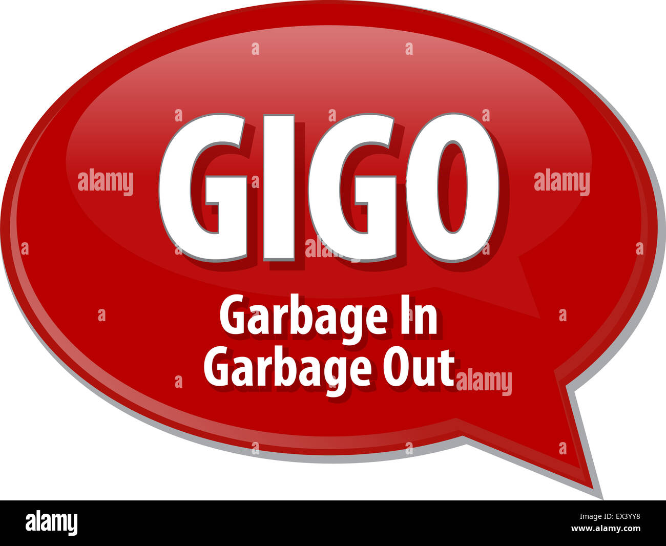 Speech bubble illustration of information technology acronym ...