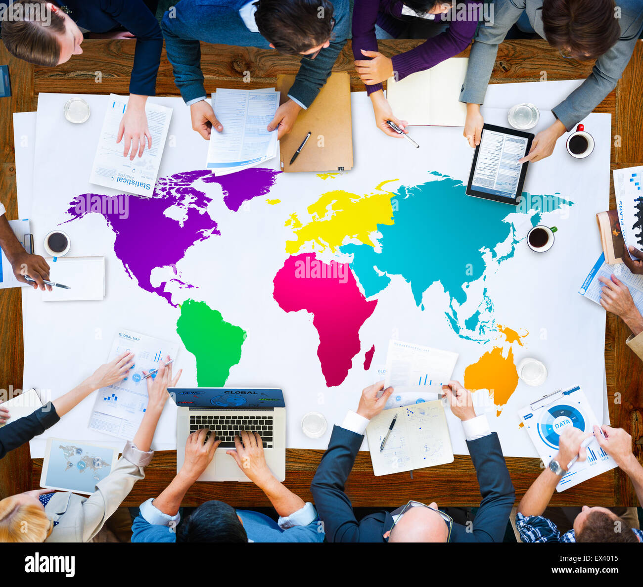 World Global Cartography Globalization Earth International Concept ...
