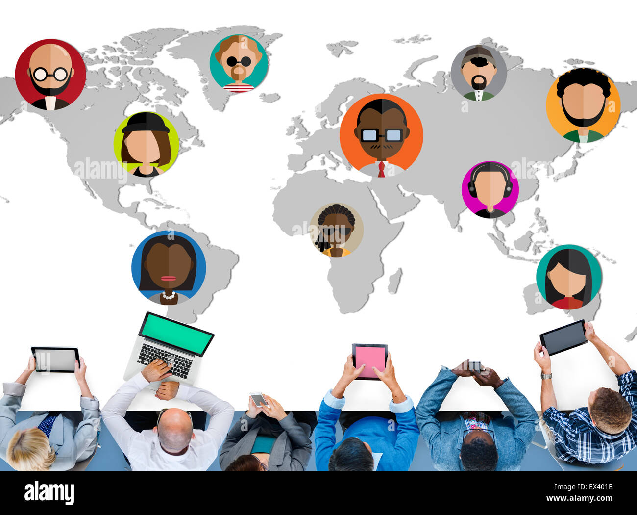 Racial diversity aerial view hi-res stock photography and images - Alamy