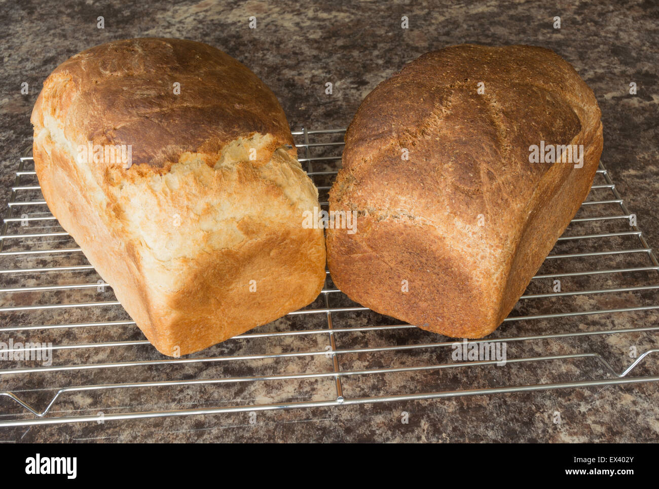 White bread on cooling rack hi-res stock photography and images - Alamy