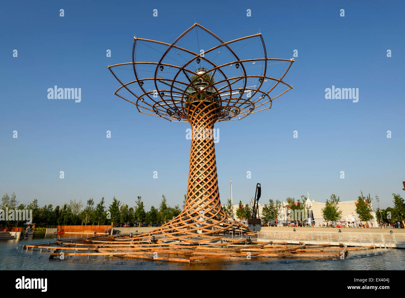 MILAN, ITALY - jun 30: EXPO 2015, daylight view of the fair symbol ...