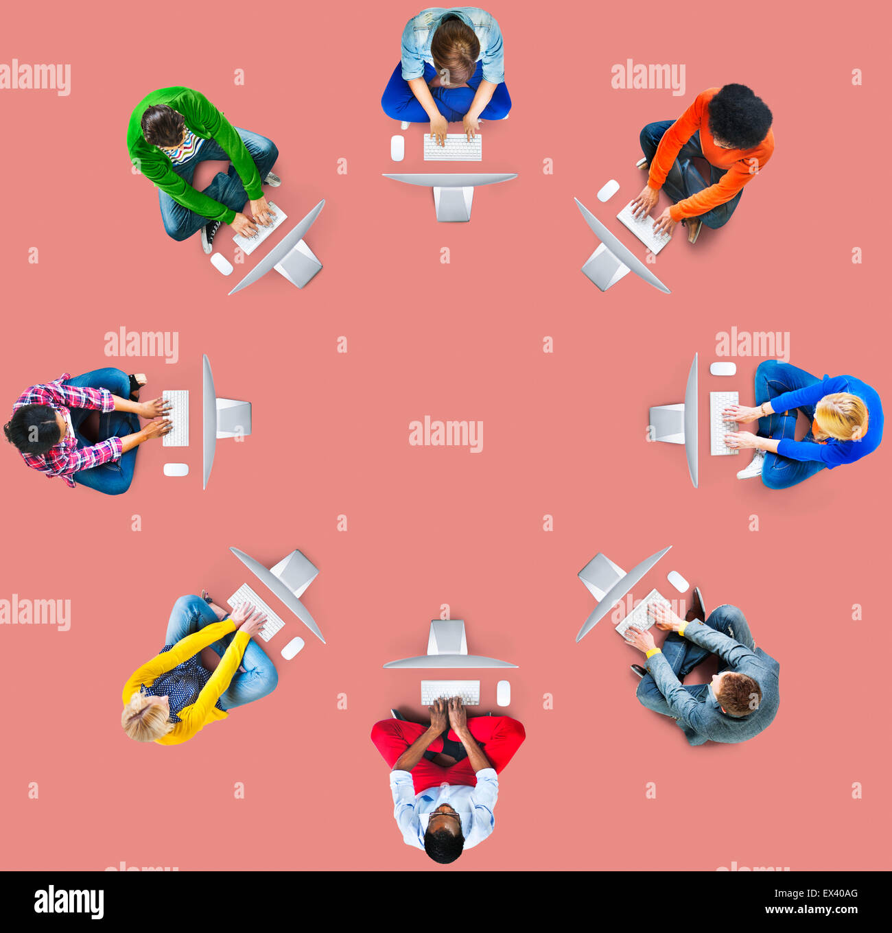 Diversity Teamwork Communication Digital Networking Concept Stock Photo ...