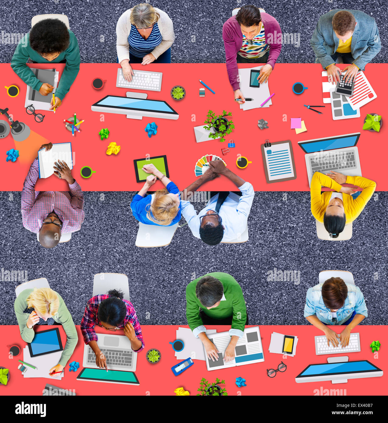 Business People Working Office Place of Work Concept Stock Photo - Alamy