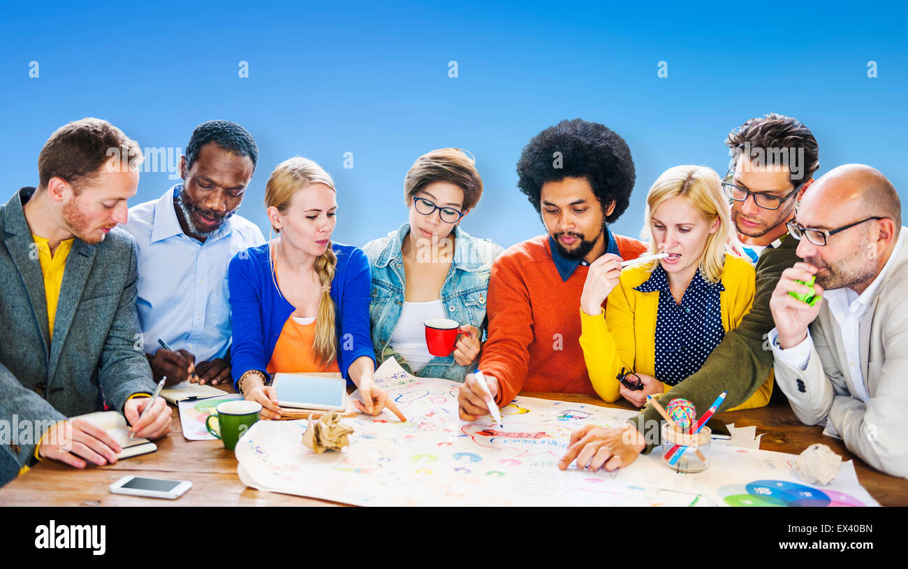 Brainstorming Meeting Communication Teamwork Concept Stock Photo - Alamy