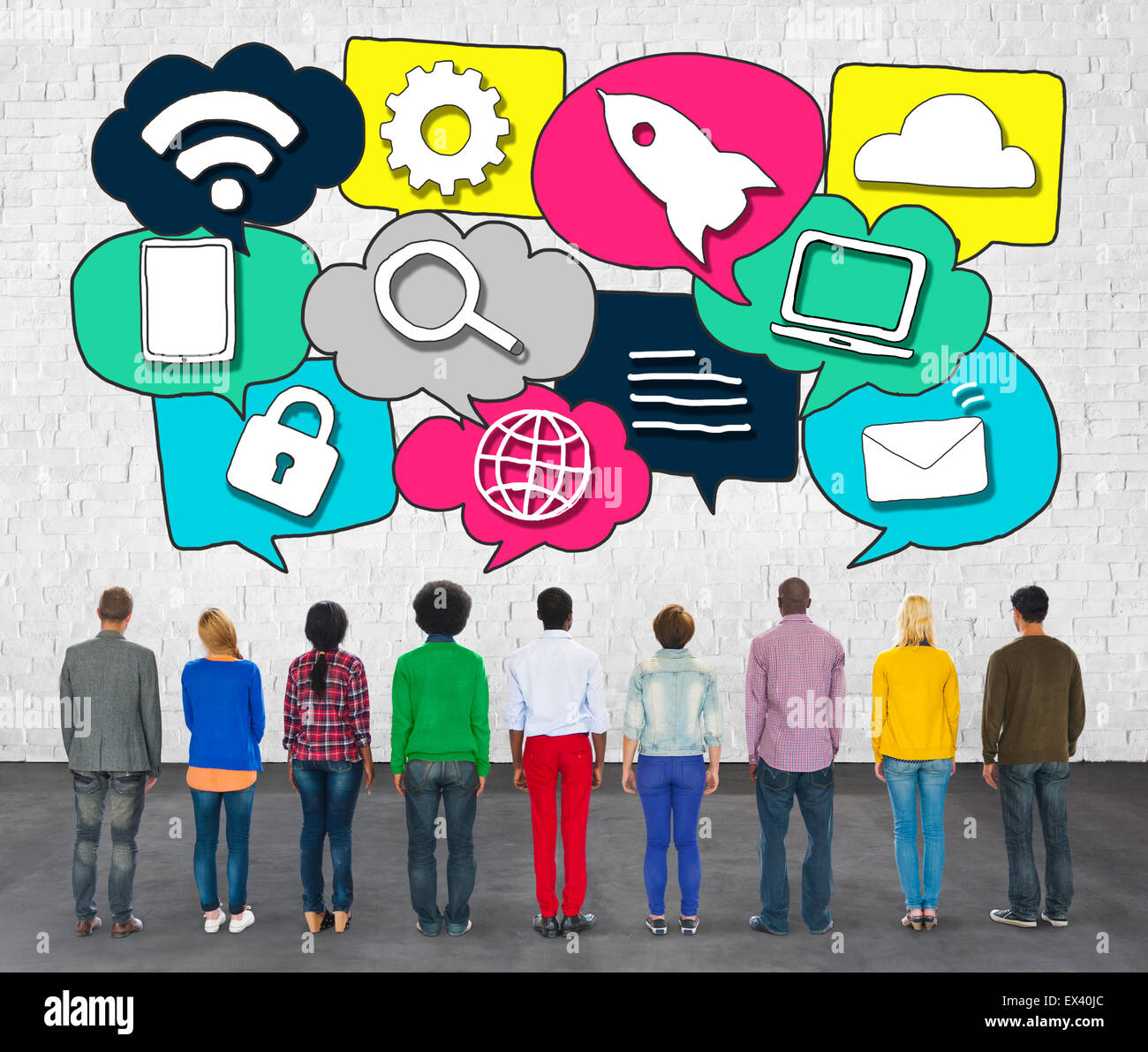 Media Communication Technology Latest Modern Concept Stock Photo - Alamy