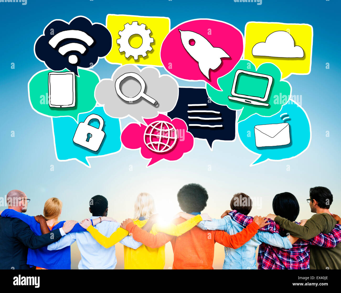 Media Communication Technology Latest Modern Concept Stock Photo - Alamy