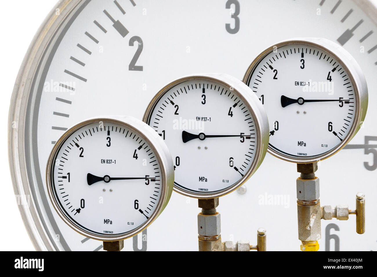 Wellhead Pressure Gauge Stock Photo - Alamy