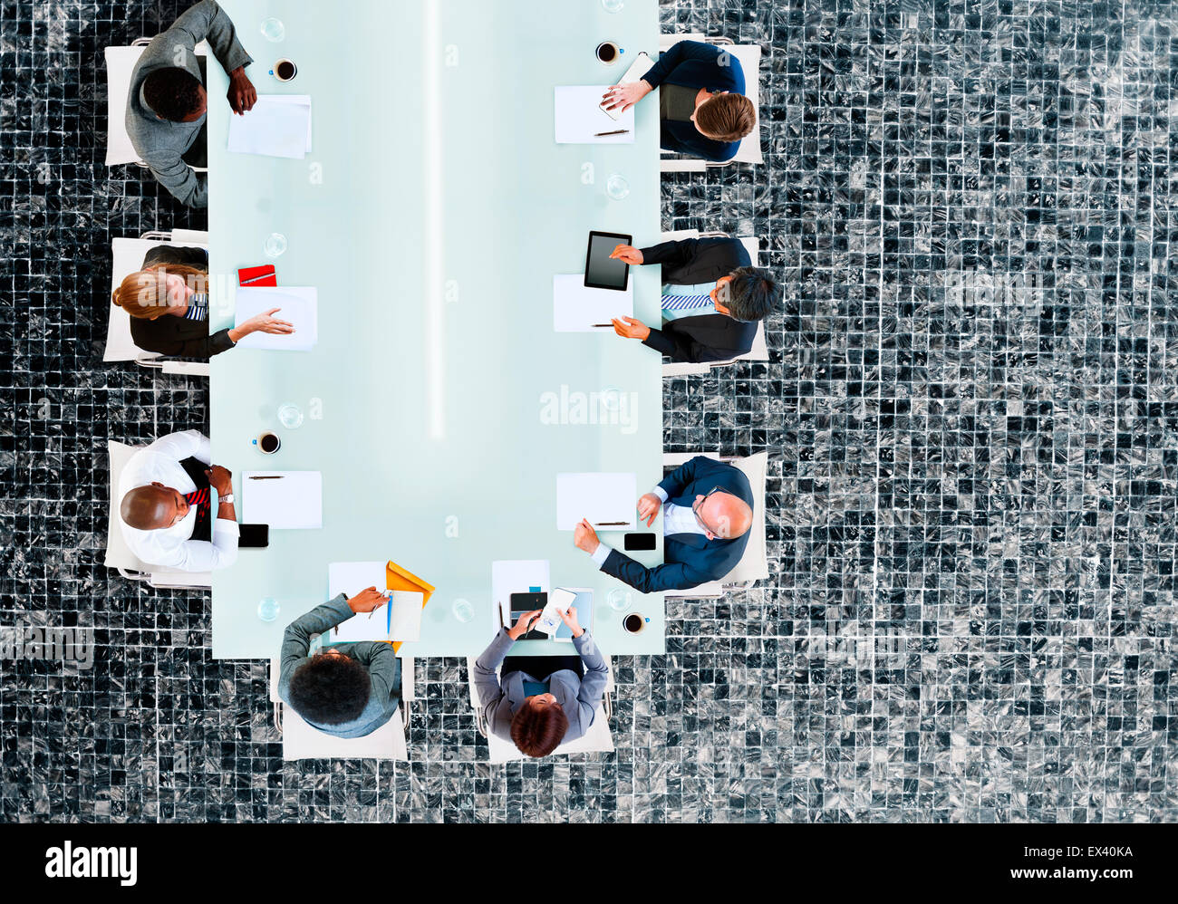 Business Team Board Room Meeting Discussion Strategy Concept Stock ...