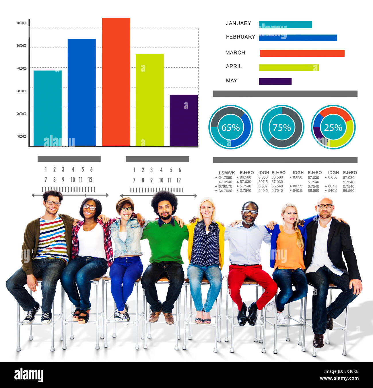 Ethnicity Casual People Strategy Ideas Teamwork Support Concept Stock ...