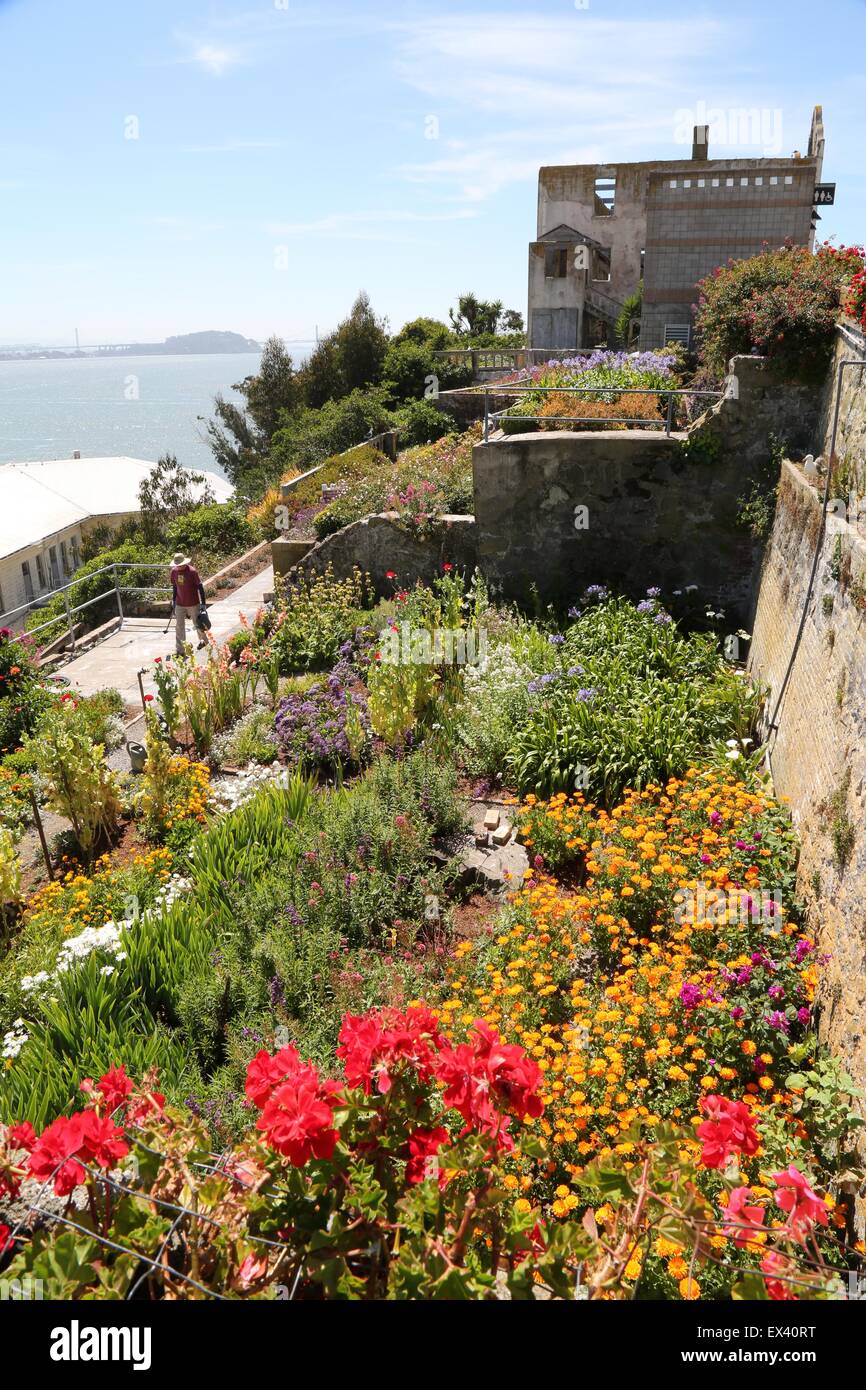 Former US federal prison, Alcatraz Island in San Francisco Bay now a ...