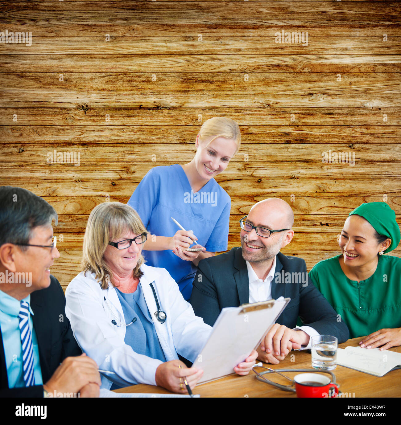 People Doctor Discussion Meeting Smiling Concept Stock Photo - Alamy