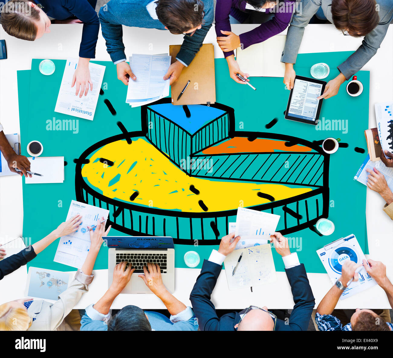 Statistics percentage sign sketch hi-res stock photography and images ...