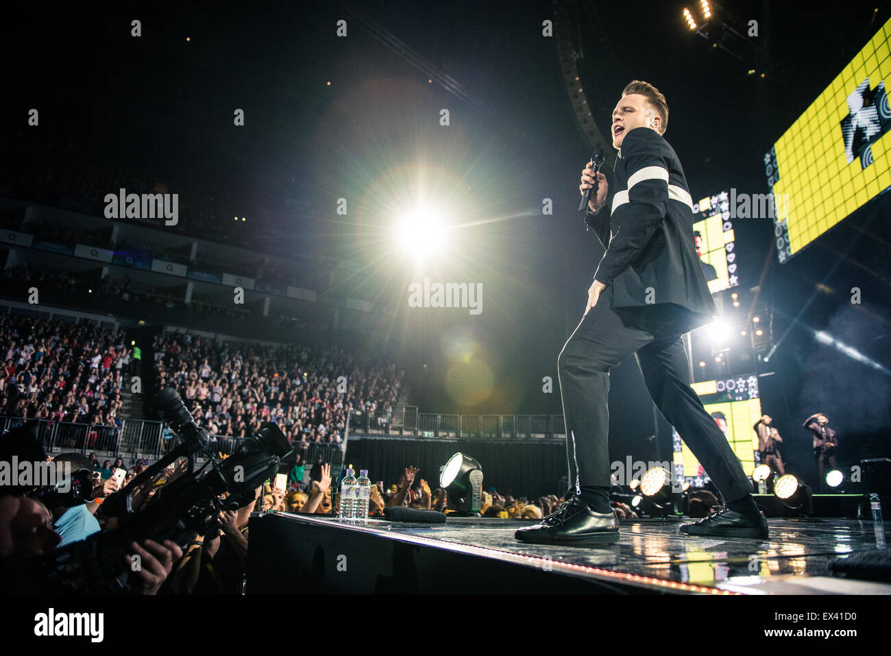 Olly Murs performs his first of four sold out shows at The O2 Arena in ...