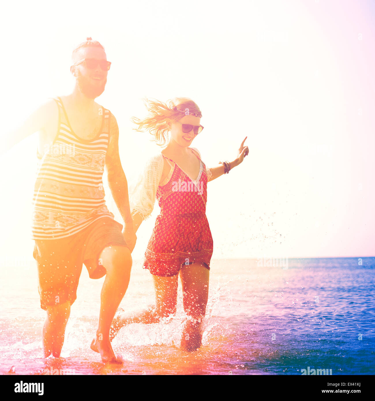 Sweet Beach Summer Holiday Couple Love Concept Stock Photo - Alamy