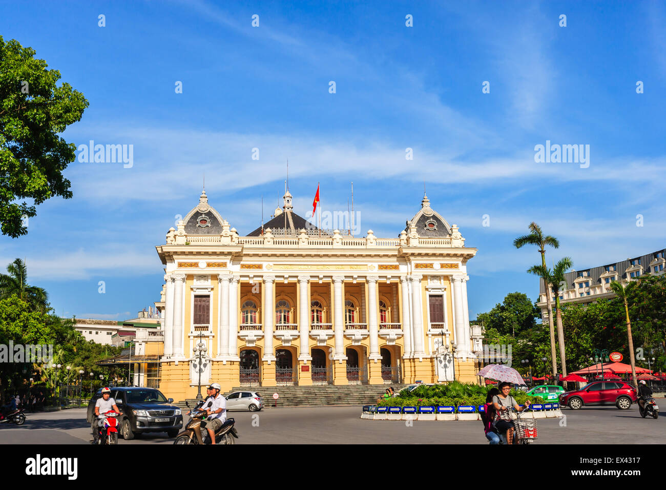 Font view of Hanoi Opera House in Hanoi capital, Vietnam on June 25 ...