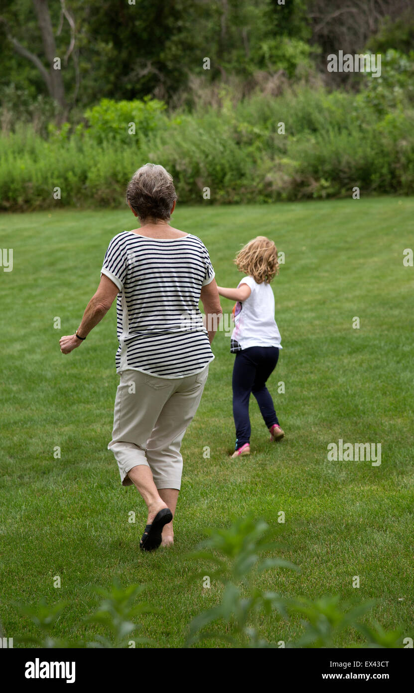 Elderly and children playing hi-res stock photography and images - Alamy