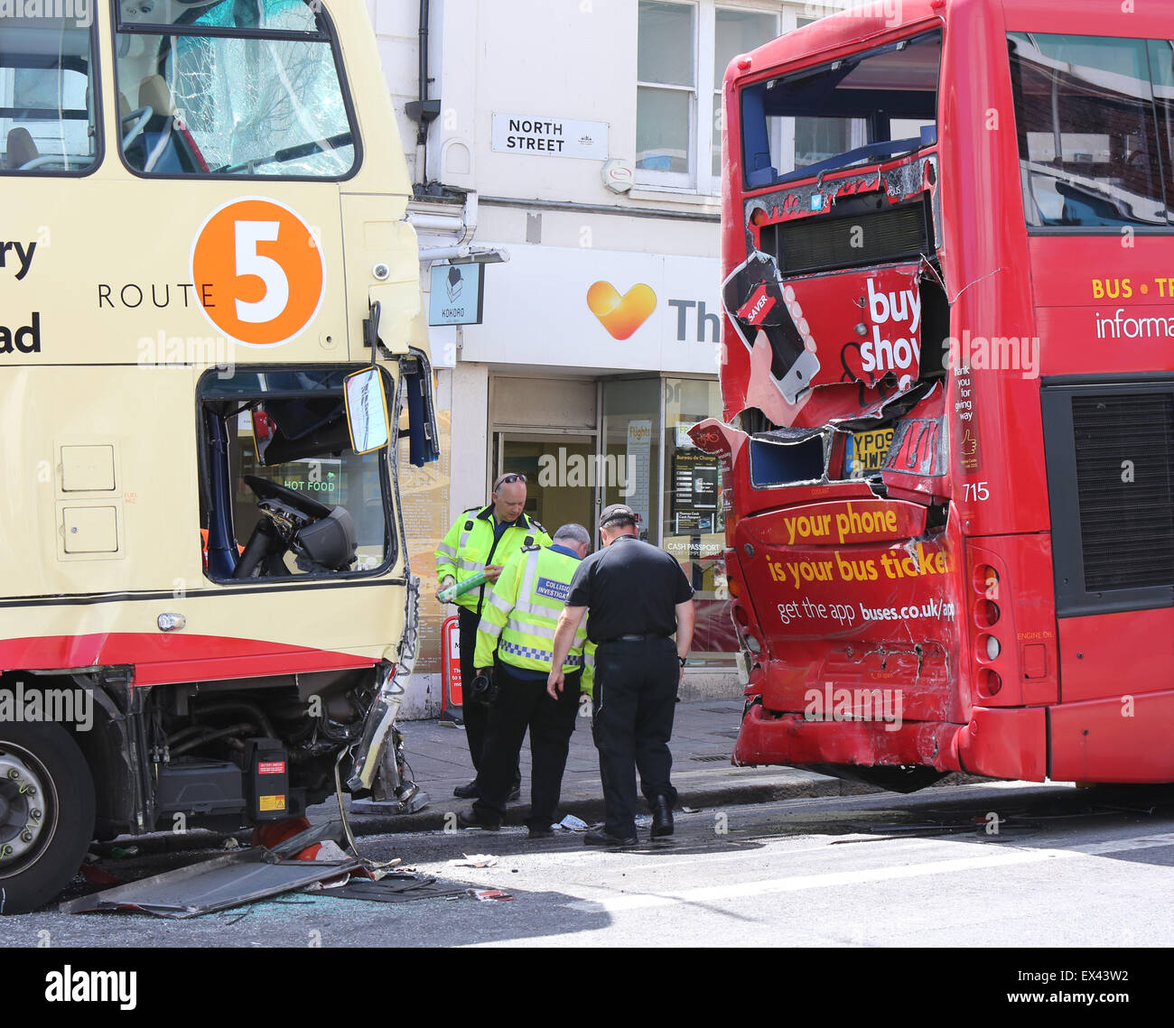 Brighton, West Sussex, UK. 6th July, 2015. Gv showing the scene of were ...